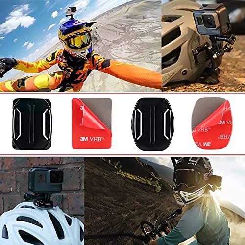 MiPremium Adhesive Mount Kit Sticky Pads for GoPro Hero 11 10 9 8 7 6 5 4 Black Silver Session Cameras. Flat & Curved Helmet Mounting Attachment Accessories for Go Pro Other Action Camera (10 Pack)