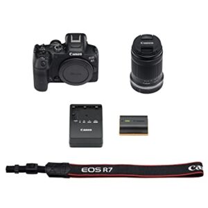 Canon EOS R7 RF-S18-150mm F3.5-6.3 is STM Lens Kit, Mirrorless Vlogging Camera, 32.5 MP Image Quality, 4K 60p Video, DIGIC X Image Processor, Dual Pixel CMOS AF, Subject Detection, Content Creators