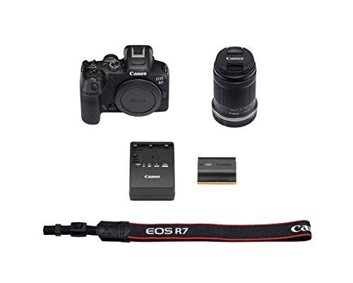 Canon EOS R7 RF-S18-150mm F3.5-6.3 is STM Lens Kit, Mirrorless Vlogging Camera, 32.5 MP Image Quality, 4K 60p Video, DIGIC X Image Processor, Dual Pixel CMOS AF, Subject Detection, Content Creators