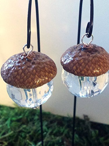 Fairy Garden Acorn Cap Miniature Lanterns. Set of 2 Hanging Lanterns. Dollhouse, Terrarium Décor.