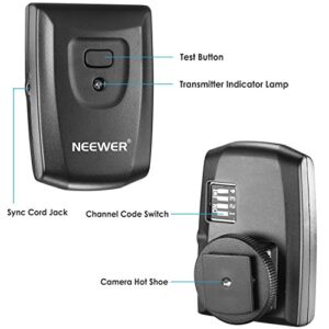 Neewer 16 Channels Wireless Radio Flash Speedlite Studio Trigger Set, Including (1) Transmitter and (2) Receivers, Fit for Canon Nikon Pentax Olympus Panasonic DSLR Cameras (CT-16)