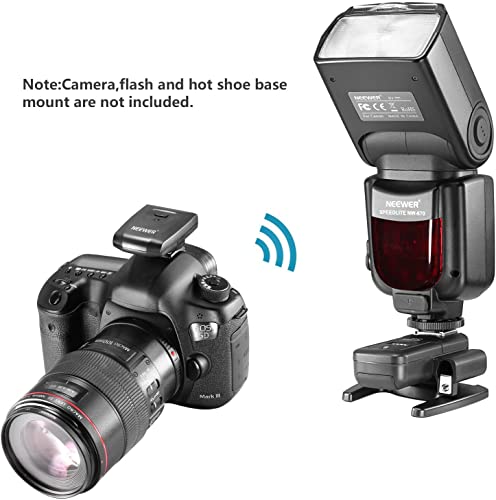 Neewer 16 Channels Wireless Radio Flash Speedlite Studio Trigger Set, Including (1) Transmitter and (2) Receivers, Fit for Canon Nikon Pentax Olympus Panasonic DSLR Cameras (CT-16)