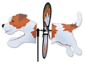 premier kites petite wind spinner for patio, lawn, garden | 100% rain & uv resistant polyester – aerodynamic, sturdy long lasting dog wind spinner (jack russell)