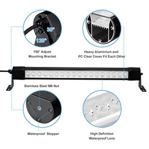 nanzgecc New Upgraded Wall Washer Light,18W 2ft 5000K Daylight White Wall Wash Lighting,IP67 Waterproof Outdoor Indoor Bar Lights,120V LED Light Bar for Your Garden, Yard,Backyards,Walls, Etc.