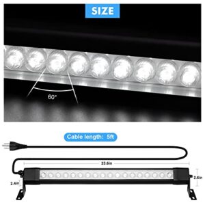 nanzgecc New Upgraded Wall Washer Light,18W 2ft 5000K Daylight White Wall Wash Lighting,IP67 Waterproof Outdoor Indoor Bar Lights,120V LED Light Bar for Your Garden, Yard,Backyards,Walls, Etc.