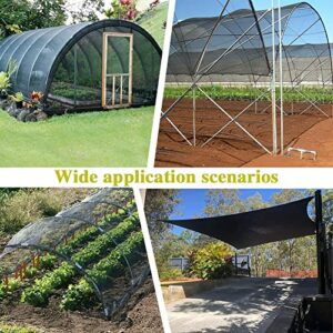 JUNKOGO Shade Cloth,8'x25',40% Black Sun Mesh UV Resistant Net with Brass Grommets for Garden Plant Cover,Greenhouse