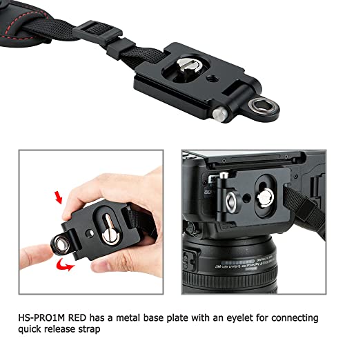 Widen DSLR Camera Wrist Hand Strap Grip with Quick Release Tripod Plate for Canon EOS R8 R6 Mark II R10 R7 R3 R5C R6 R RP 90D 80D 4000D Rebel T7 T8i T7i T6i 5D Mark IV III 7D 6D Mark II Sony A7R V