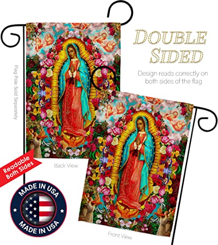 Ornament Collection Our Lady of Guadalupe Garden Flag Religious Faith Hope Grace Peace Dove Christian Religion Easter House Decoration Banner Small Yard Gift Double-Sided, Made in USA