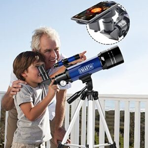 Telescope, 2 Eyepieces Portable Telescopes for Kid Adults Astronomy Professional Beginners with Finderscope, Tripod, Phone Adapter