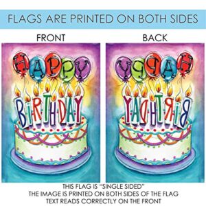 Toland Home Garden 102601 Birthday Wishes Birthday Flag 28x40 Inch Double Sided Birthday Garden Flag for Outdoor House party Flag Yard Decoration