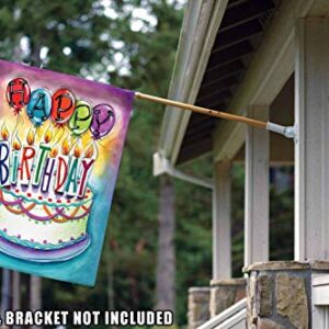 Toland Home Garden 102601 Birthday Wishes Birthday Flag 28x40 Inch Double Sided Birthday Garden Flag for Outdoor House party Flag Yard Decoration