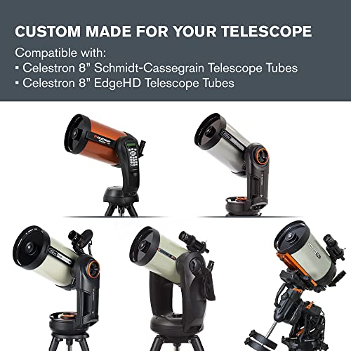 Celestron – EclipSmart Safe Solar Eclipse Telescope Filter – ISO 12312-2 Compliant – Works with 8” Schmidt-Cassegrain/EdgeHD Telescopes – Observe Eclipses & Sunspots – Secure Fit – Natural Orange Tint