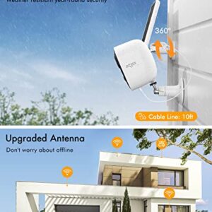 Dzees Solar Powered Security Camera Wireless Outdoor WiFi, 1080P Color Night Vision Outdoor Camera, Wireless Home Security Cameras System with Solar Panel, Spotlight/Alarm, AI Detection, 2-Way Talk