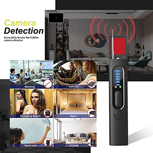 WGP Hidden Camera Detectors, Hidden Devices/Bug/Anti Spy/Listing Device/GPS Tracker/RF Detector, 5 Sensitivity Levels, 25H Working Time, Home Office Travel