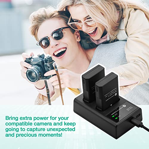 FirstPower EN-EL14/EN-EL14a Battery and USB Dual Charger Compatible with Nikon D3100 D3200 D3300 D3400 D3500 D5100 D5200 D5300 D5500 D5600 DF Coolpix P7000 P7100 P7700 P7800 Camera