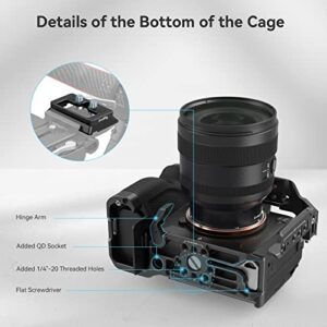 SmallRig Full Camera Cage for Sony Alpha 7R V / Alpha 7 IV / A7R IV / Alpha 7 S III / Alpha 1 - 3667B