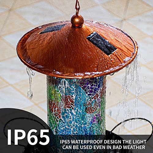 2023 Newest Solar Wild Bird Feeder Hanging for Garden Yard Outside Decoration, Waterproof Lantern Design Feeder for Birds, Solar Bird Feeder as Gift Ideas for Bird Lovers