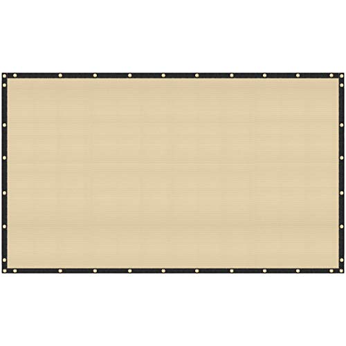 TANG Sunshades Depot 5'x10' Beige Waterproof 480 GSM Customize Order Sun Shade Sail Straight Edge for Patio Awning Garden Pergola Gazebo Backyard Deck Outdoor Facility