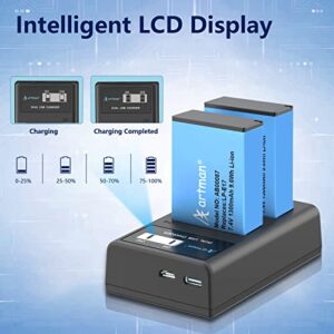 Artman Upgraded LP-E17 Battery 2-Pack and LCD Dual Charger for Canon EOS RP, R10,Rebel T6i, T7i, T8i, T6s, SL2, SL3, EOS M3, M5, M6, 200D, 77D, 750D, 760D, 800D, 8000D, KISS X8i, Digital SLR Camera