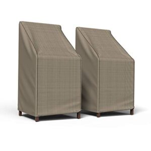 budge p1a01pm1-2pk english garden patio chair cover, tan tweed