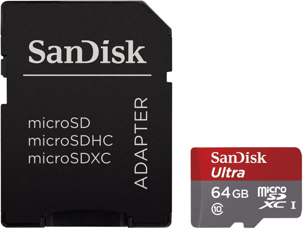 SanDisk Ultra 64GB UHS-I/Class 10 Micro SDXC Memory Card With Adapter- SDSDQUAN-064G-G4A [Old Version]