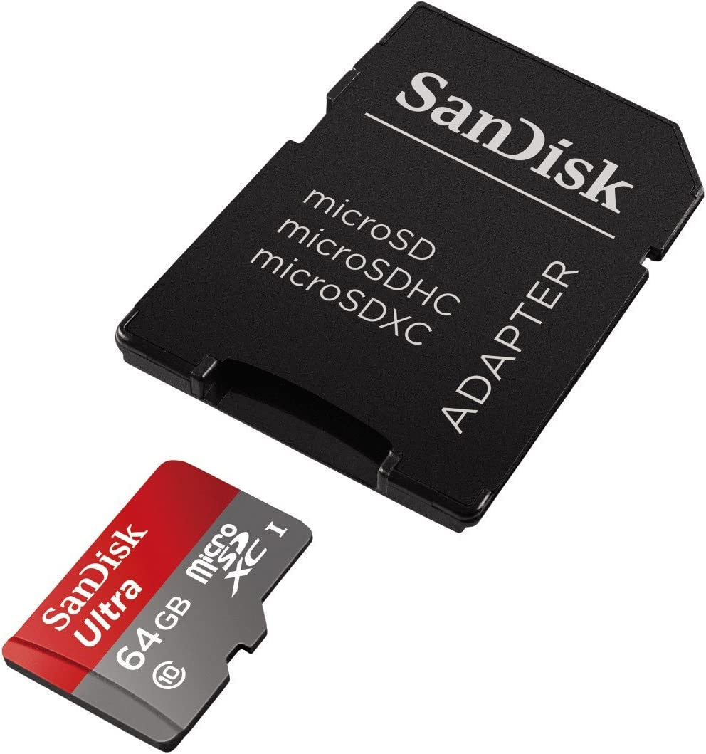 SanDisk Ultra 64GB UHS-I/Class 10 Micro SDXC Memory Card With Adapter- SDSDQUAN-064G-G4A [Old Version]