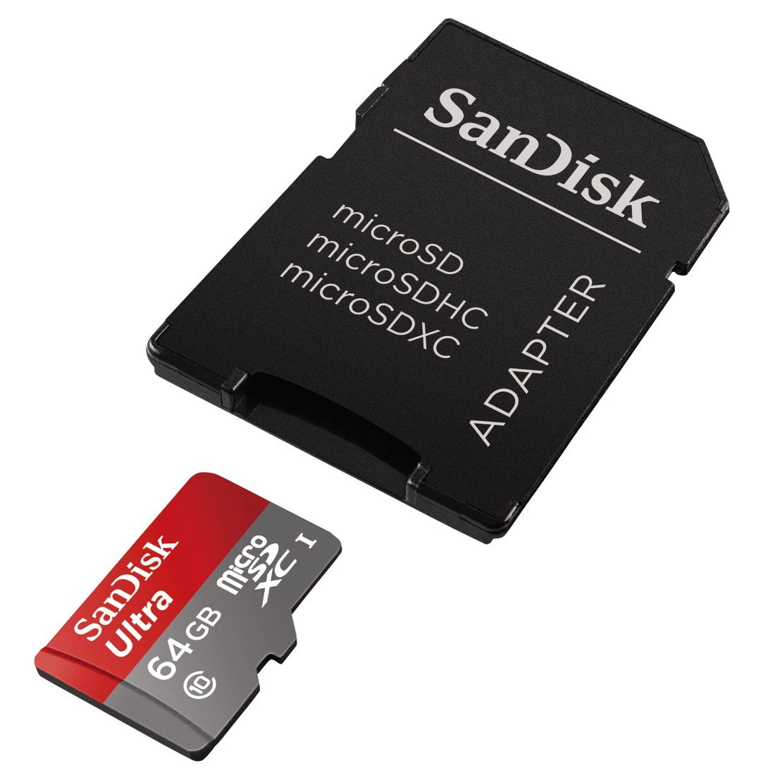 SanDisk Ultra 64GB UHS-I/Class 10 Micro SDXC Memory Card With Adapter- SDSDQUAN-064G-G4A [Old Version]