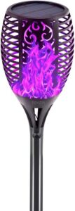 eoyizw solar lights outdoor- 99led purple solar lights for halloween decorations outside lights, solar torch light landscape decoration solar garden lights for yard patio garden