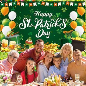 St Patricks Day Decorations for The Home, Happy Saint St Patrick‘s Day Decorations Banner ​Backdrop 72x44 Inch, Shamrock Irish Luck Day Saint Backdrop Party Supplies