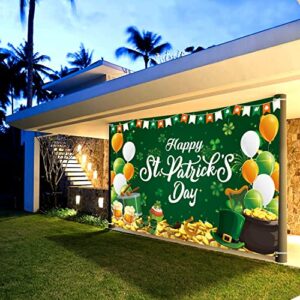 St Patricks Day Decorations for The Home, Happy Saint St Patrick‘s Day Decorations Banner ​Backdrop 72x44 Inch, Shamrock Irish Luck Day Saint Backdrop Party Supplies