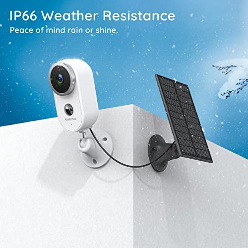 Wireless Security Outdoor Camera with Solar Panel: Battery Powered 1080p WiFi Night Vision Cameras for Home Outside Surveillance Works with Adorcam App