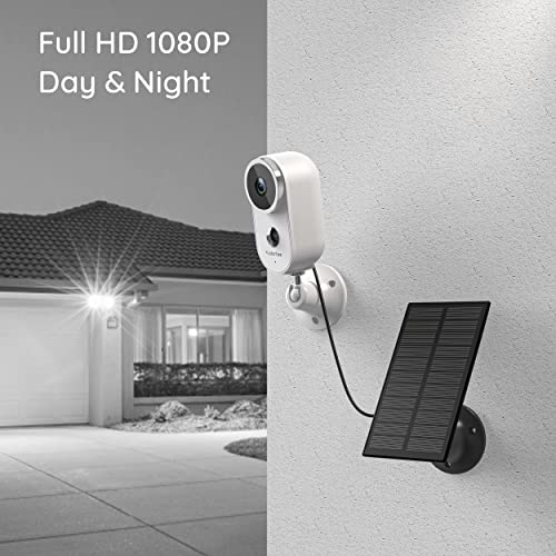 Wireless Security Outdoor Camera with Solar Panel: Battery Powered 1080p WiFi Night Vision Cameras for Home Outside Surveillance Works with Adorcam App