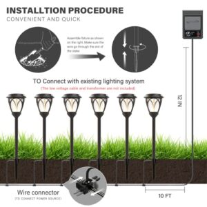 Malibu Kristi Collection LED Low Voltage Outdoor Path Lighting Garden Light Landscape Lighting Pathway Light 0.8W for Lawn, Patio, Yard, Walkway, Driveway 8PK 8422-3103-08