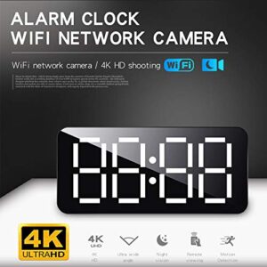 Jukllezan Hidden Camera Clock WiFi Spy Camera 4K Wireless Secret Nanny Cam with Night Vision Motion Detection Small Surveillance Security Cams Security Camera with Video Indoor