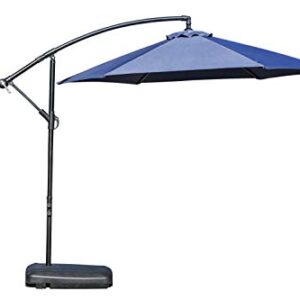 Festival Depot Patio Umbrella Base Outdoor 150 LB Weight Water Filled Plastic Stand Matching Cantilever Sun Umbrella Suit for Outside Deck Porch Garden Lawn, Black (Big-70L)