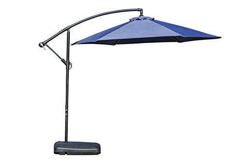 Festival Depot Patio Umbrella Base Outdoor 150 LB Weight Water Filled Plastic Stand Matching Cantilever Sun Umbrella Suit for Outside Deck Porch Garden Lawn, Black (Big-70L)