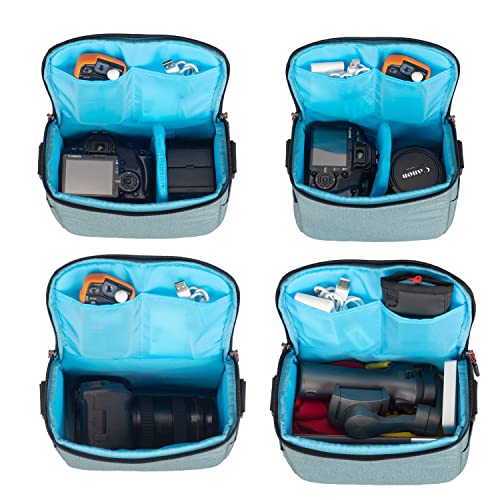 Dulepro Camera Bag, Compact Waterproof and Anti-Shock Theft Camera Shoulder Crossbody Bag Case Compatible for Nikon, Canon, Sony SLR/DSLR Mirrorless Cameras and Lenses