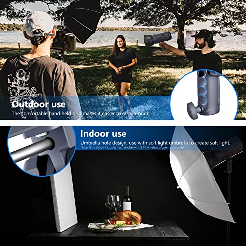 Neewer Vision 4 300W Outdoor Studio Flash Strobe Li-ion Battery Powered Cordless Monolight with 2.4G Wireless Trigger, 1000 Full Power Flashes, Recycle in 0.4-2.5 Sec, Bowens Mount