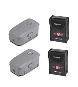 2x dji mavic 2 intelligent flight batteries 3850mah replacement for mavic 2 pro or mavic 2 zoom drone quadcopter with 2 battery cases