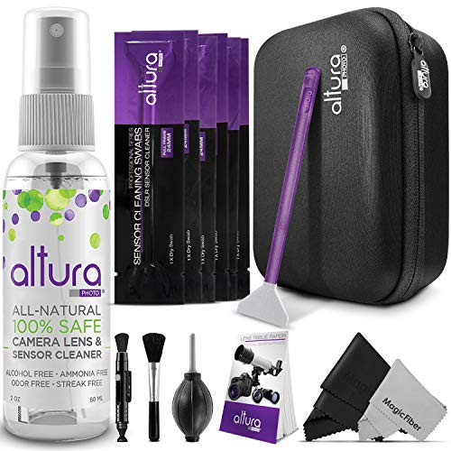 Altura Photo Professional Full Frame Sensor Cleaning Kit - Camera Cleaning Kit for FF DSLR & Mirrorless Cameras - w/Sensor Cleaning Swabs & Case, Works as Camera Lens Cleaning Kit, Sensor Cleaner