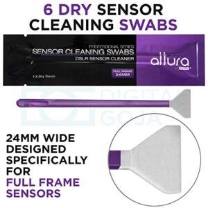 Altura Photo Professional Full Frame Sensor Cleaning Kit - Camera Cleaning Kit for FF DSLR & Mirrorless Cameras - w/Sensor Cleaning Swabs & Case, Works as Camera Lens Cleaning Kit, Sensor Cleaner