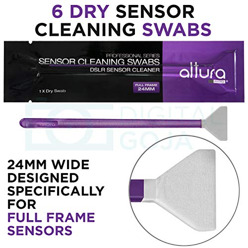 Altura Photo Professional Full Frame Sensor Cleaning Kit - Camera Cleaning Kit for FF DSLR & Mirrorless Cameras - w/Sensor Cleaning Swabs & Case, Works as Camera Lens Cleaning Kit, Sensor Cleaner