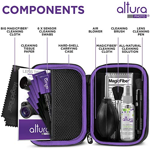 Altura Photo Professional Full Frame Sensor Cleaning Kit - Camera Cleaning Kit for FF DSLR & Mirrorless Cameras - w/Sensor Cleaning Swabs & Case, Works as Camera Lens Cleaning Kit, Sensor Cleaner