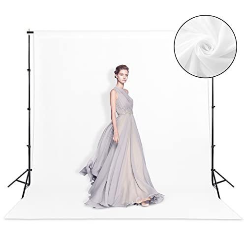 Sugargirl White Backdrop Background for Photography, 8X10FT Photo Backdrop White Screen Photo Booth Backdrop for Photoshoot Party Video(1 Panel)