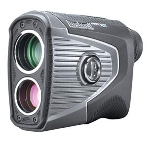 bushnell pro xe golf laser rangefinder, black/silver, large