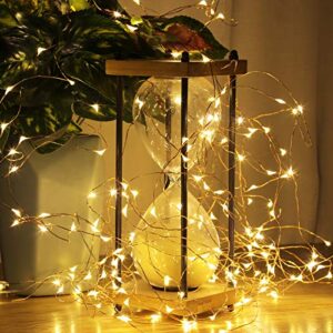 AMIR Upgraded Fairy String Lights, 100 LED 33FT Starry Lights, 2 Modes Waterproof Decorative Lights Battery Operated for Garden Wedding Christmas (Battery Not Included - 2 Pack)