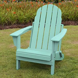 PILITO Adirondack Chair, Outdoor Folding Chairs, Patio Lounge Chair, Weather Resistant, HDPE Material, Perfect for Deck, Garden, Backyard & Lawn Furniture, Fire Pit, Porch Seating, Mint Green