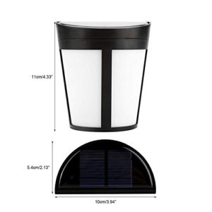 BuyWeek Outdoor Garden Lamp, Wall Mount Solar Garden Lamp 6 LED Lamp Beads Solar Wall Light for Garden Fence Yard(Warm)