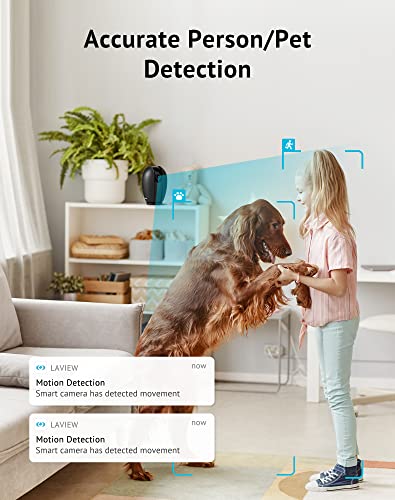 LaView Indoor Security Camera, 1080P Home Security Camera with Sound & Motion Detection, 360° Baby Monitor with Phone App, WIFI Pet Camera,2-Ways Audio, Night Vision,SD&Cloud storage, Works with Alexa