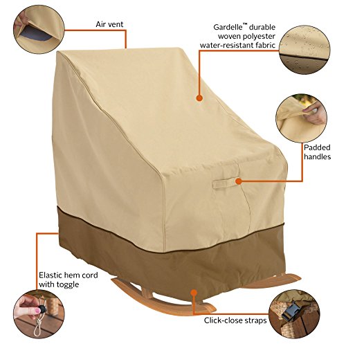 Classic Accessories Veranda Water-Resistant 32 Inch Rocking Chair Cover, Patio Furniture Covers